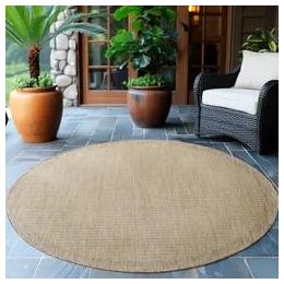 Outdoorteppich Ayyildiz TEPPICHE "GIZA 1410", beige, H:3mm &Oslash;:200cm, Polypropylen, Teppiche, Outdoorteppich, In- und Outdoor, Wetterfest, Wasserabweisend, robust