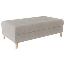 Polsterhocker Home Affaire "CHARRE XXL, Steppung im Sitzbereich, Ma&szlig;e: B/T/H: 118/73/40 cm", beige (creme), B:118cm H:40cm T:73cm, 100% Polyester, Hocker, Polsterhocker, passend zur Serie CHARRE, auch in Cord und Boucl&eacute;