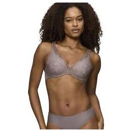 B&uuml;gel-BH Triumph "Body Make-Up Illusion Lace", Damen, Gr. 80, Cup D, grau (pigeon grau), Microtouch, Obermaterial: 51% Polyamid, 35% Polyester, 14% Elasthan, leicht gl&auml;nzend, unifarben, BHs B&uuml;gel-BH, mit Stretch-Spitze und Lifting-Effekt