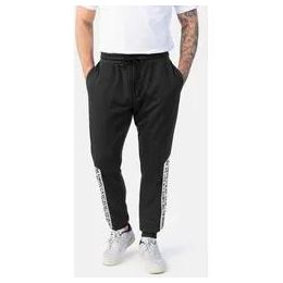 Sporthose HERO by John Medoox "JAMES Jogginghose Sportspant", Herren, Gr. 3XL, schwarz, Sweatware, 60% Baumwolle, 40% Polyester, gerade, unten schmal lang, Hosen Sporthose, Sporthose Tapered Fit Sport Funktionsqualit&auml;t f&uuml;r Herren