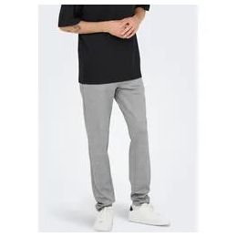 Only & Sons Chinohose ONLY & SONS "ONSMARK SLIM CHECK PANTS 9887 NOOS", Herren, Gr. 30, L&auml;nge 30, grau (glacier gray), Web, Obermaterial: 64% Viskose, 31% Polyester, 5% Elasthan, kariert, slim fit kn&ouml;chellang, Hosen Chinohose