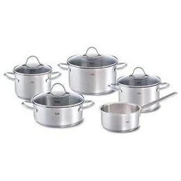 Topf-Set Fissler "Palermo", silber (silberfarben), T&ouml;pfe, geeignet f&uuml;r Induktion, breiter Sch&uuml;ttrand