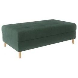 Polsterhocker Home Affaire "CHARRE XXL, Steppung im Sitzbereich, Ma&szlig;e: B/T/H: 118/73/40 cm", gr&uuml;n (dunkelgr&uuml;n), B:118cm H:40cm T:73cm, 100% Polyester, Hocker, Polsterhocker, passend zur Serie CHARRE, auch in Cord und Boucl&eacute;