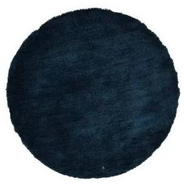 Hochflor-Teppich Tom Tailor HOME "Shaggy Teppich Cozy", blau (petrol), H:25mm &Oslash;:190cm, Polyester, Teppiche, Uni Farben, auch in Pastell Farben, weich & kuschelig