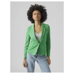 V&eacute;ro Moda Jerseyblazer VERO MODA "VMJULIA LS BLAZER JRS NOOS", Damen, Gr. 42 (XL), gr&uuml;n (bright gr&uuml;n), Jersey, Obermaterial: 66% Polyester, 34% Baumwolle, unifarben, regular fit normal, tiefer V-Ausschnitt, Blazer