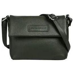 Umh&auml;ngetasche Bruno Banani, Damen, Gr. B/H/T: 19cm x 15cm x 5cm onesize, gr&uuml;n (oliv), Leder, leicht gl&auml;nzend, unifarben, Taschen Umh&auml;ngetasche, echt Leder