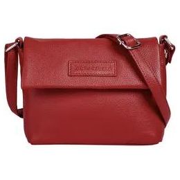 Umh&auml;ngetasche Bruno Banani, Damen, Gr. B/H/T: 19cm x 15cm x 5cm onesize, rot, Leder, leicht gl&auml;nzend, unifarben, Taschen Umh&auml;ngetasche, echt Leder
