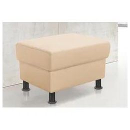 Hocker Trendmanufaktur "Rondo, Polsterhocker zur Serie, Breite 67 cm, F&uuml;&szlig;e schwarz", beige (creme), B:67cm H:46cm T:53cm, Kunstleder SOFTLUX;Microfaser PRIMABELLE (100% Polyester);NaturLEDER (echtes Rindsleder);Struktur (54% Polyacryl, 46% Polyester), Hocker, Hocker, Fu&szlig;hocker wahlweise mit Federkern, in verschiedenen Bez&uuml;gen bestellbar