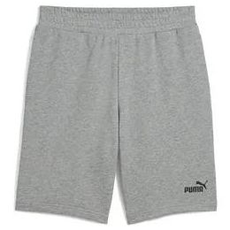 Sporthose Puma "Essentials No. 1 Logo 10" Shorts Herren", Damen, Gr. XS, Normalgr&ouml;&szlig;en, grau (medium gray heather), Obermaterial: 68% Baumwolle, 32% Polyester. Tasche &ndash; Oben: 100% Baumwolle, unifarben, regular fit, Hosen Sporthose