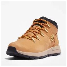 Schn&uuml;rboots Timberland "SPRINT TREKKERMID BUNGEE SNEAKER", M&auml;dchen, Gr. 36, gelb (wheat), Leder, Textil, Schuhe Schn&uuml;rboots, Winterstiefel, Schn&uuml;rstiefel, Winterschuhe