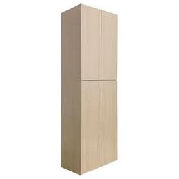 Aktenschrank OTTO HOME "Jarvie", braun (eichefarben), B:60cm H:180cm T:35cm, FSC-zertifizierter Holzwerkstoff, Schr&auml;nke, Mehrzweckschrank, Push-to-open, 5 verstellbare Einlegeb&ouml;den, 60x180 cm