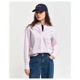 Langarmbluse Gant "REG POPLIN SHIRT", Damen, Gr. 46, rosa (light pink), Web, Obermaterial: 100% Baumwolle, regular fit, Blusen