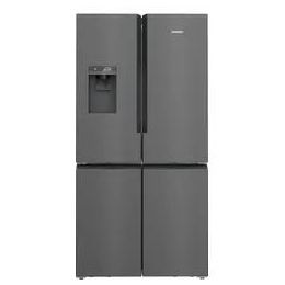 Siemens Multi Door "KF96DAXEA", Energieeffizienz: E (A-G), silber (geb&uuml;rsteter schwarzer stahl antifingerprint), B:90,5cm H:183cm T:73,1cm, K&uuml;hlschr&auml;nke