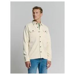 Langarmhemd NO EXCESS "NO EXCESS Sweat Overshirt mit Knopfverschluss", Herren, Gr. XXL, Normalgr&ouml;&szlig;en, grau (stone), 75% Baumwolle, 20% Polyester, 5% Elasthan, regular fit, Hemden