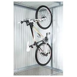 Fahrradhalter BioHort "bikeMax", silber, B:4cm H:185cm L:4cm, Stahlblech, Fahrradhalterungen, f&uuml;r Gartenh&auml;user AvantGarde, HighLine und Panorama
