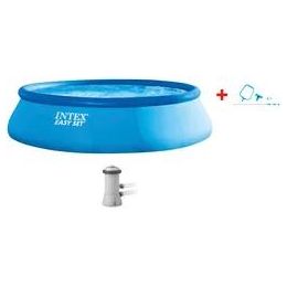 Rundpool Intex "GN &raquo;EasyPool&laquo; 396x84 cm", blau, B:396cm H:84cm, Schwimmbecken, Rundpool, inkl. hochwertigem Intex Pool-Reinigungsset