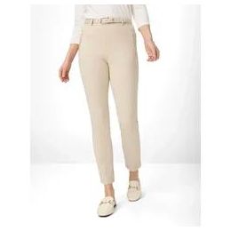 Chinohose RAPHAELA BY Brax "Style DamenpulloverTH", Damen, Gr. 44, Normalgr&ouml;&szlig;en, beige (ecru), 53% Baumwolle, 38% Polyamid, 9% Elasthan, Hosen Chinohose
