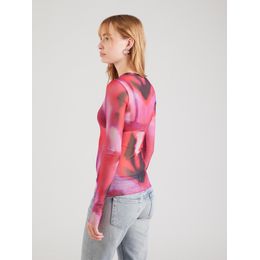 WEEKDAY Shirt 'Nico' Damen Gr&ouml;&szlig;e XS dunkelgrau / orange / pink
