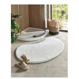 Badematte Grund Gr. 3, beige (ecru), oval (45cm x 100cm ), 1 Stk., Badematten, Badematte