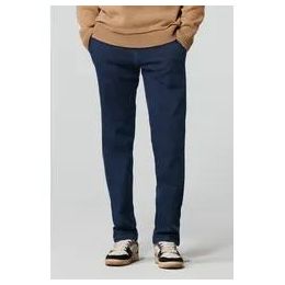 Chinos MEYER "Bonn", Herren, Gr. 58, Normalgr&ouml;&szlig;en, blau (schwarz, blau), 70% Baumwolle, 24% Lyocell, 4% Polyester, 2% Elasthan, unifarben, regular fit lang, Hosen, temperaturausgleichend, atmungsaktiv, feuchtigkeitsregulierend