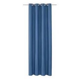 Vorhang Tom Tailor HOME "DOVE", blau (jeansfarben), B:135cm H:245cm, Wirkware, Baumwolle, Gardinen