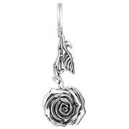 Kettenanh&auml;nger Thomas Sabo "Anh&auml;nger Midnight Rose", silber (silberfarben, schwarz), Schmuckanh&auml;nger, Damen, Silber 925 (recycelt), 6,05 g, Kettenanh&auml;nger