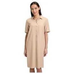 Hemdblusenkleid Betty Barclay "Damen mit Knopfleiste", Damen, Gr. 42, Normalgr&ouml;&szlig;en, beige, Obermaterial: 55% Leinen, 45% Viskose, figurumspielend kurz, Kleider, Form