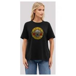 T-Shirt F4NT4STIC "Guns 'n' Roses Vintage Bullet Logo", Damen, Gr. XS, schwarz, Obermaterial: 100% Baumwolle, oversize, Rundhals, ohne B&uuml;ndchen, Shirts T-Shirt, Premium Qualit&auml;t Streetwear