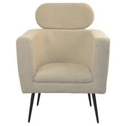 Loungesessel, beige, B:72cm H:95cm T:67cm, 100% Polyester, HOFMANN LIVING AND MORE, Sessel
