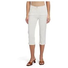 Stoffhose Betty Barclay "Damen Slim Fit", Damen, Gr. 36, Normalgr&ouml;&szlig;en, wei&szlig; (rohwei&szlig;), Obermaterial: 97% Baumwolle, 3% Elasthan, Basic, slim fit 3/4-L&auml;nge, Hosen Stoffhose, Saumschlitz