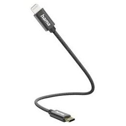 Hama USB-Ladekabel USB 2.0 Apple Lightning Stecker, USB-C&reg; Stecker 0.20m Schwarz 00201601