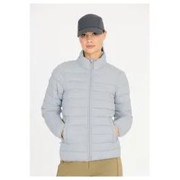 Outdoorjacke WHISTLER "Arubi", Damen, Gr. 42, grau (hellgrau), 100% Polyamid, kariert, normal, hoch geschlossener Ausschnitt, Jacken Outdoorjacke, mit leichter F&uuml;llung