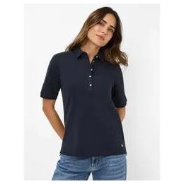 Poloshirt Brax "Style CLEO", Damen, Gr. 36, blau (navy), 97% Baumwolle, 3% Elasthan, Shirts