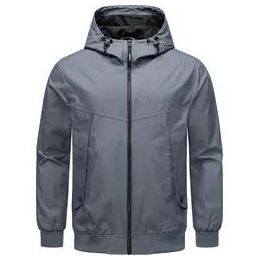 Outdoorjacke Ragwear "Tyller", Herren, Gr. XL (54), blau (navy), Material: 74% Baumwolle, 26% Nylon. Innenfutter: 100% Polyester, l&auml;ssig geschnitten h&uuml;ftlang, hoch geschlossener Ausschnitt, &Auml;rmel ohne &Auml;rmelschlitz Rippb&uuml;ndchen, Jacken Outdoorjacke, Leichte &Uuml;bergangsjacke mit Kapuze