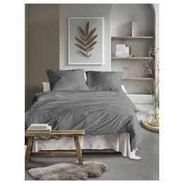 Bettw&auml;sche Irisette "Tokio 8607", grau, B/L: 155cm x 200cm, 1 Stk., 1 Stk., Mako-Satin, B/L: 80cm x 80cm, 2 Stk., Mako-Satin, Obermaterial: 100% Baumwolle, Bettw&auml;sche, Bettw&auml;sche, seidiger Glanz, besonders weich und hautschmeichelnd