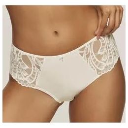 Panty Lascana "Flora", Damen, Gr. 44/46, beige (champagner), Spitze, Obermaterial: 89% Polyamid, 11% Elasthan, Unterhosen Panty, mit feiner, leicht transparenter Spitze und edlem Accessoire