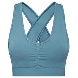 Lauftop Plein Sport "Logo", Damen, Gr. XL, blau (18, petrol), Obermaterial: 53% Polyamid, 37% Polyester, 10% Elasthan, Tops Sport Bustiers