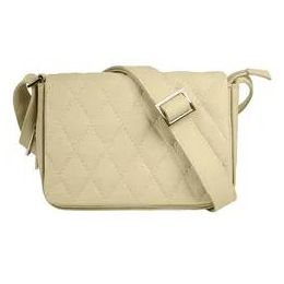Henkeltasche CLUTY, Damen, Gr. B/H/T: 20cm x 13cm x 5cm onesize, beige, Leder, Taschen, echt Leder, Made in Italy