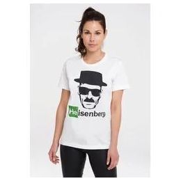 T-Shirt logoshirt "Heisenberg", Damen, Gr. 5XL, wei&szlig; (altwei&szlig;), 100% Baumwolle, bedruckt, unifarben, normal, Rundhals, Shirts T-Shirt, mit coolem Print