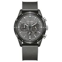Chronograph Citizen, schwarz, Armbanduhren, Herren, Chronograph, Armbanduhr, Solar, Herrenuhr, analog, Datum, Stoppfunktion, Eco-Drive