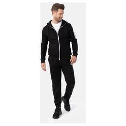 Sweatjacke Stooker Men "STEWART Sweatjacke French Terry mit Kapuze", Herren, Gr. L, schwarz, angeraute Sweatware, 60% Baumwolle, 40% Polyester, regular fit, ohne Ausschnitt, Sweatjacken Sweatjacke, Regular Fit Casual Sweat f&uuml;r Herren