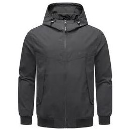 Outdoorjacke Ragwear "Tyller", Herren, Gr. XL (54), schwarz, Material: 74% Baumwolle, 26% Nylon. Innenfutter: 100% Polyester, l&auml;ssig geschnitten h&uuml;ftlang, hoch geschlossener Ausschnitt, &Auml;rmel ohne &Auml;rmelschlitz Rippb&uuml;ndchen, Jacken Outdoorjacke, Leichte &Uuml;bergangsjacke mit Kapuze