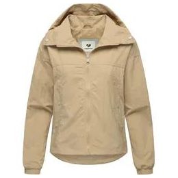 Outdoorjacke Ragwear "Cerys", Gr. L (40), beige (sand), Obermaterial: 100% Nylon. Innenfutter: 100% Polyester, oversize h&uuml;ftlang, hoch geschlossener Ausschnitt, &Auml;rmel ohne &Auml;rmelschlitz elastischer Bund, Jacken Outdoorjacke, kurze Damen &Uuml;bergangsjacke mit verstaubarer Kapuze