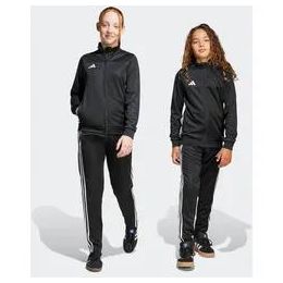 Trainingsanzug Adidas PERFORMANCE "TIRO 25 ESSENTIALS KIDS", Jungen, Gr. 176, schwarz-wei&szlig; (schwarz, wei&szlig;), Obermaterial: 100% Polyester, Sportanz&uuml;ge Trainingsanzug