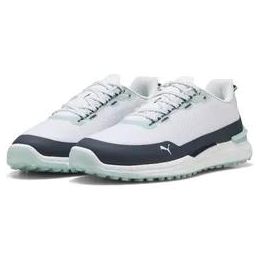 Golfschuh Puma "IGNITE Elevate X Golfschuhe Herren", Herren, Gr. 44,5, wei&szlig; (wei&szlig; deep navy modern mint blau gr&uuml;n), Obermaterial: Textil, Synthetik. Futter: Textil. Innensohle: Textil. Laufsohle: Gummi, Schuhe
