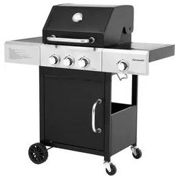 Gasgrill Hanseatic "Cleveland", silber (schwarz, silber), B:110cm H:112cm T:59cm, Grills, BxTxH: 110x59x112 cm, 11,5 kW Gesamtleistung