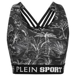 Lauftop Plein Sport "Sport Top", Damen, Gr. XS, schwarz (02, schwarz), Obermaterial: 90% Polyester, 10% Elasthan, Tops