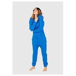 Jumpsuit MONIZ, Damen, Gr. S, EURO-Gr&ouml;&szlig;en, blau, 80% Baumwolle, 20% Polyester, lang, Overalls Jumpsuit, mit kuscheligem Komfort