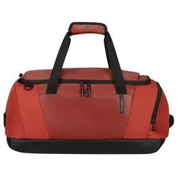 Reisetasche Samsonite "ARMOX", Gr. B/H/T: 55cm x 28cm x 33cm, braun (rust), Polyester, Taschen Reisetasche, Duffle S personalisierbar als Rucksack tragbar