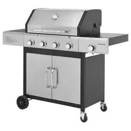 Gasgrill Hanseatic "Rockford", silber (schwarz, silber), B:133cm H:112cm T:59cm, Grills, BxTxH: 133x59x112 cm, 14,5 kW Gesamtleistung